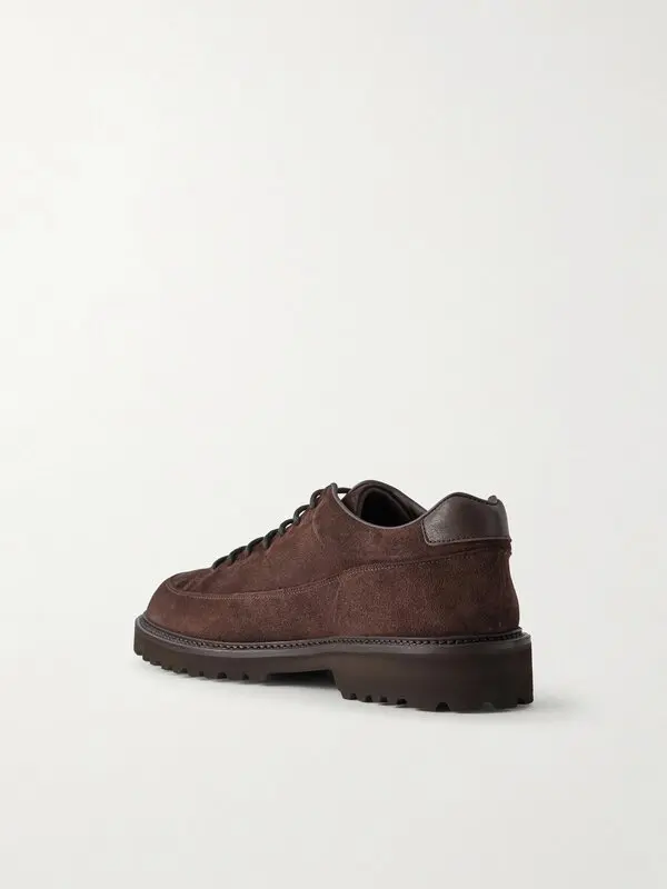 COMMON PROJECTS Leather-trimmed Suede Hiking Boots - Brown