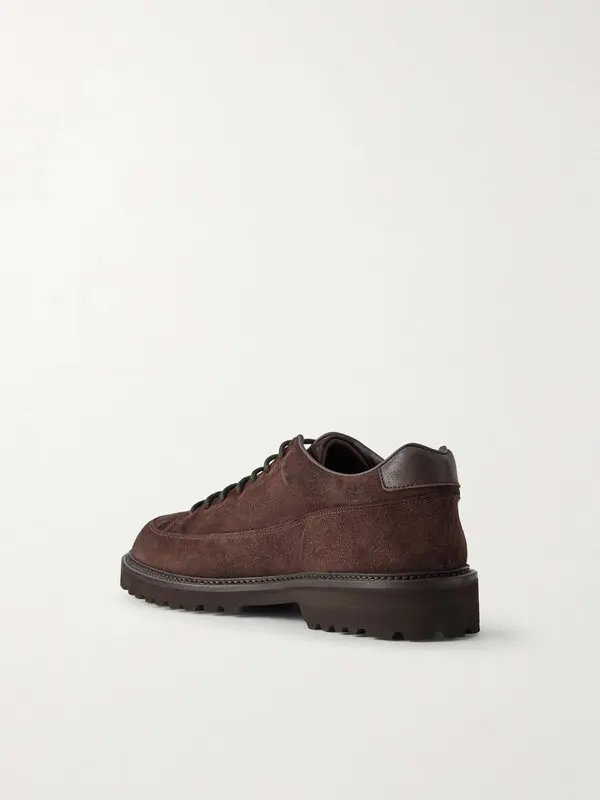 COMMON PROJECTS Leather-trimmed Suede Hiking Boots