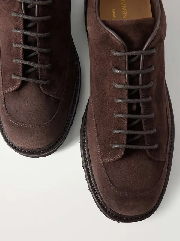 COMMON PROJECTS Leather-trimmed Suede Hiking Boots
