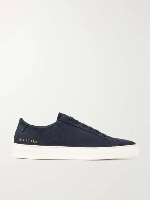 COMMON PROJECTS Achilles Nubuck Sneakers - Navy