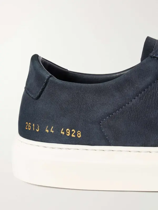COMMON PROJECTS Achilles Nubuck Sneakers - Navy