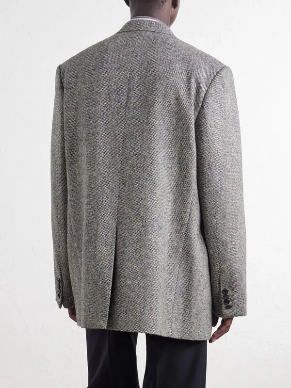 Dries Van Noten Double-breasted Wool Blazer - Gray