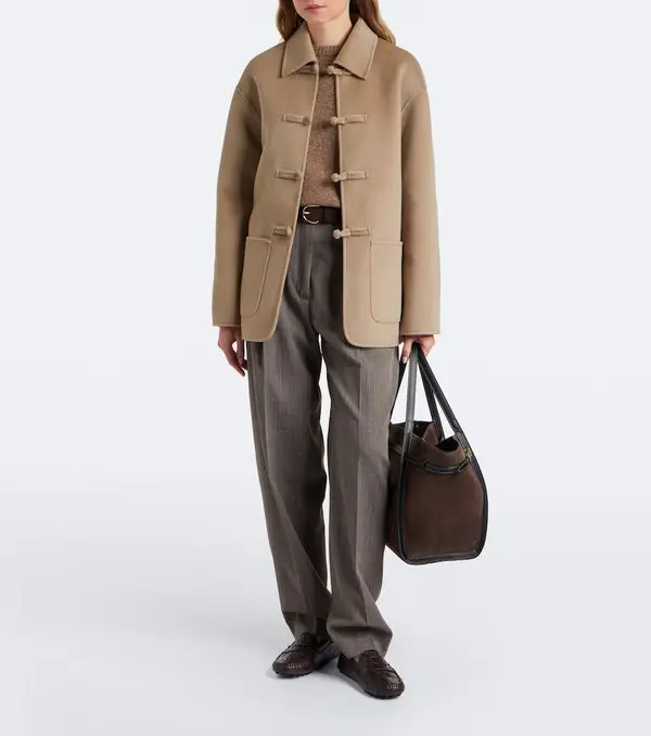TOD'S T Timeless Medium Suede Tote Bag - Brown