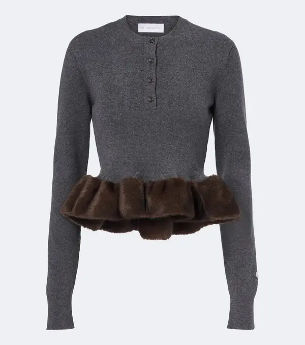Stella McCartney Peplum Wool-blend Sweater