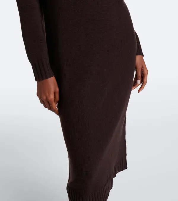 Max Mara Wool And Cashmere Sweater Dress - Brown