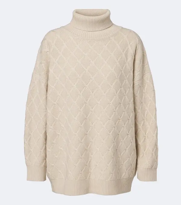 Max Mara Wool And Cashmere Turtleneck Sweater - Beige