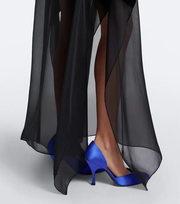 Sportmax Silk-trimmed Knitted Maxi Skirt