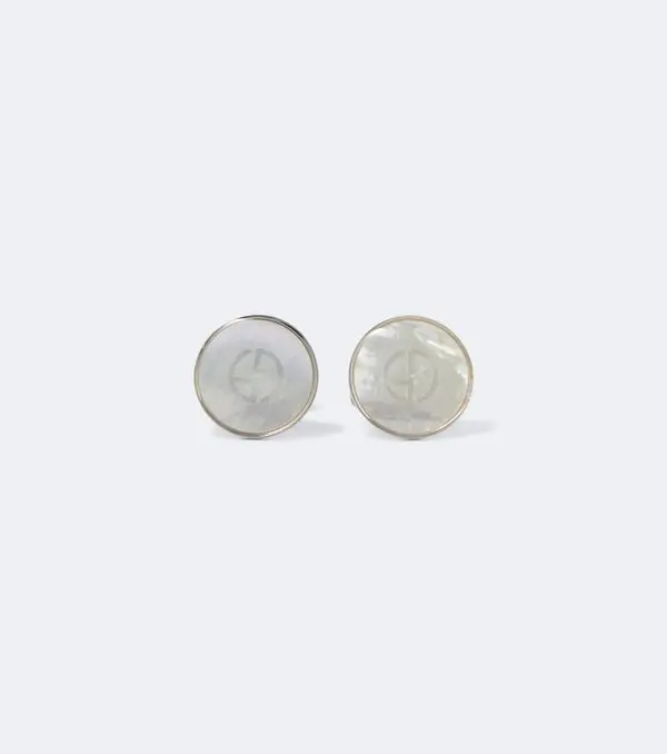 Giorgio Armani And Mother-of-pearl Cufflinks - Silver