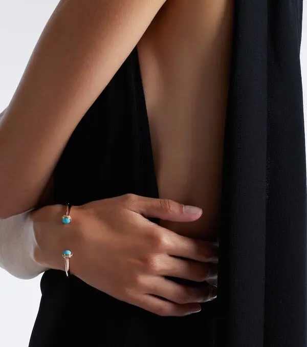 PIAGET Possession 18kt Rose Cuff Bracelet With Diamonds And Turquoise