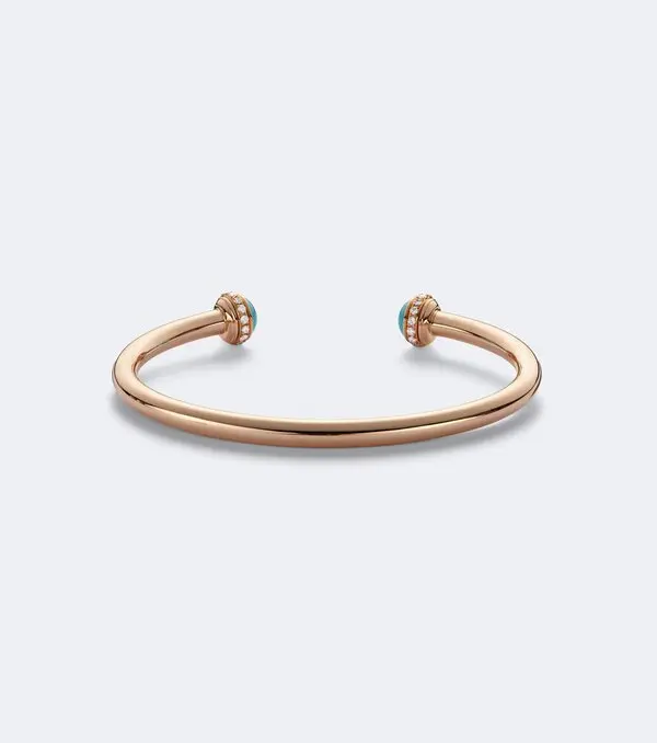 PIAGET Possession 18kt Rose Cuff Bracelet With Diamonds And Turquoise