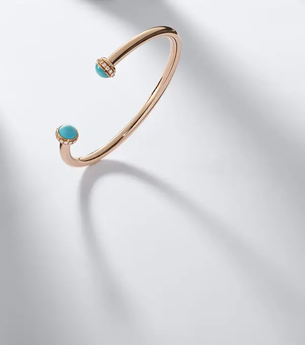 PIAGET Possession 18kt Rose Cuff Bracelet With Diamonds And Turquoise