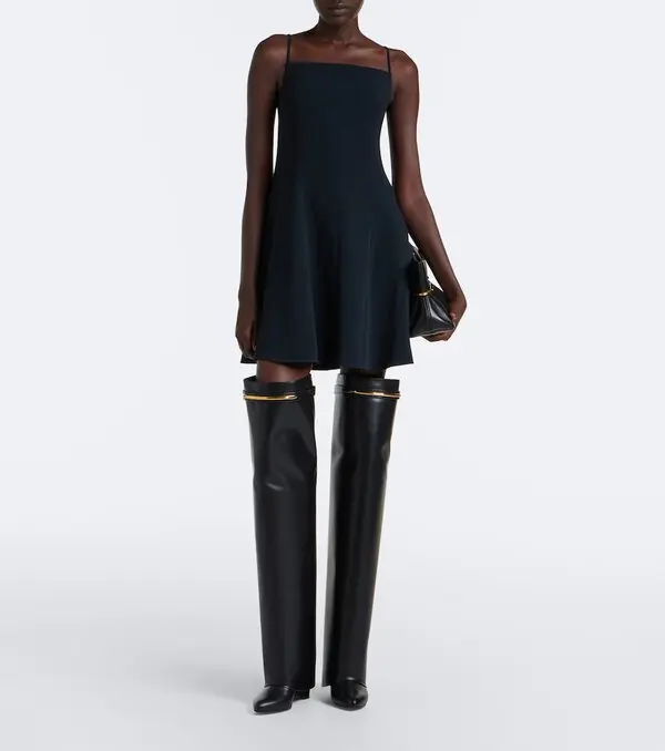 Givenchy Shark Pinch Leather Over-the-knee Boots - Black