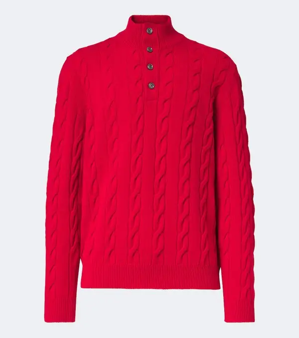 Kiton Cable-knit Cashmere Sweater - Red