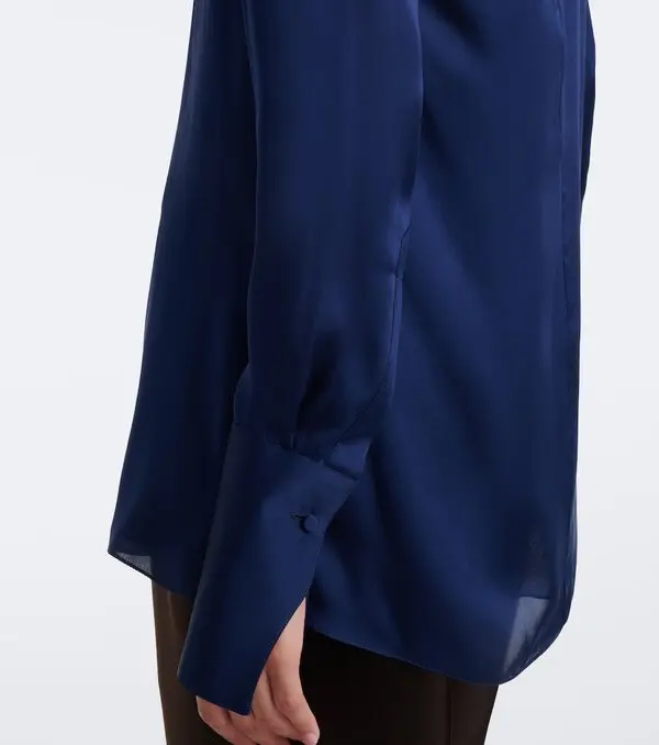 TOM FORD Silk Georgette Draped Blouse