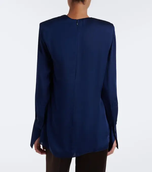 TOM FORD Silk Georgette Draped Blouse