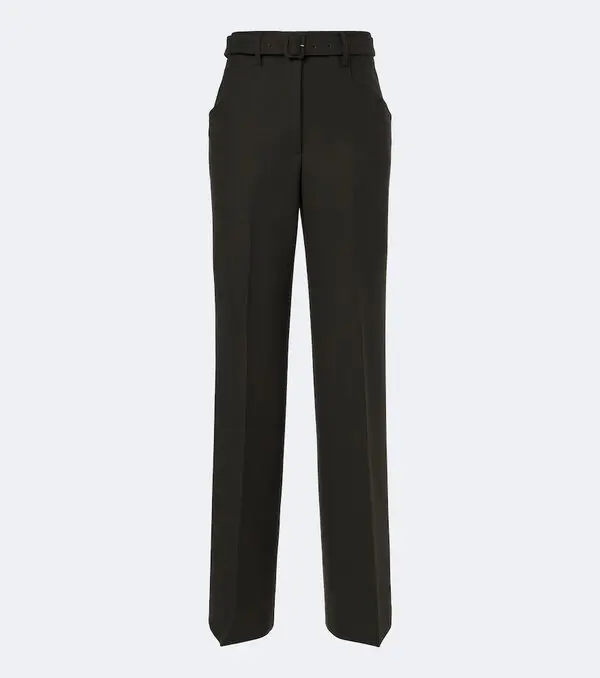 Gabriela Hearst Norman Virgin Wool Wide-leg Pants - Green