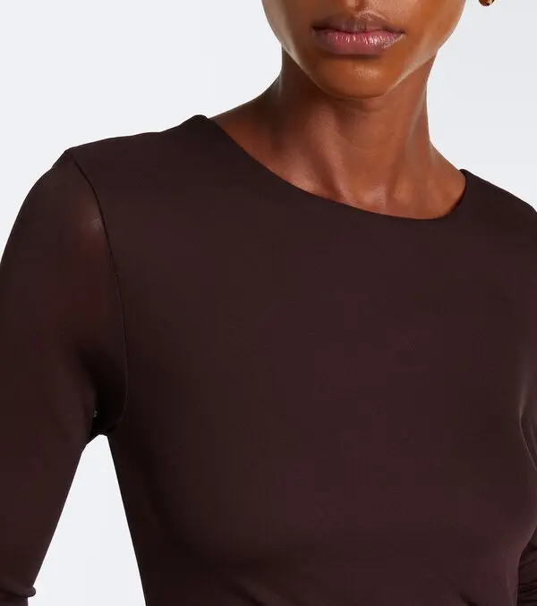 Max Mara Elegante Gathered Crêpe Jersey Midi Dress