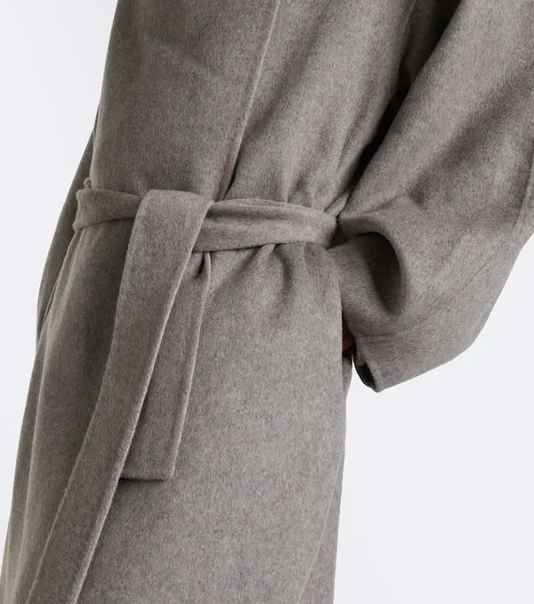 THE FRANKIE SHOP Leroy Reversible Wool-blend Wrap Coat - Grey
