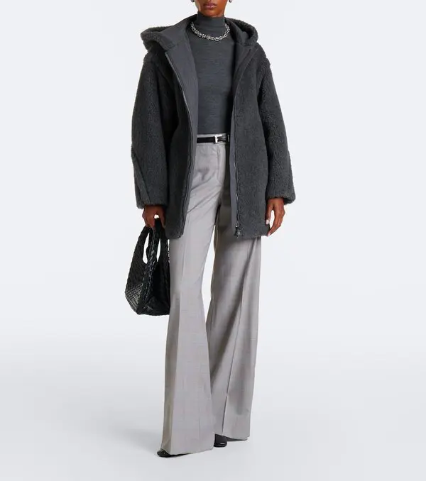 Max Mara Ribbed-knit Virgin Wool Sweater - Grey