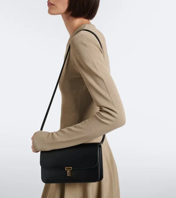 TOTEME T-lock Leather Crossbody Bag