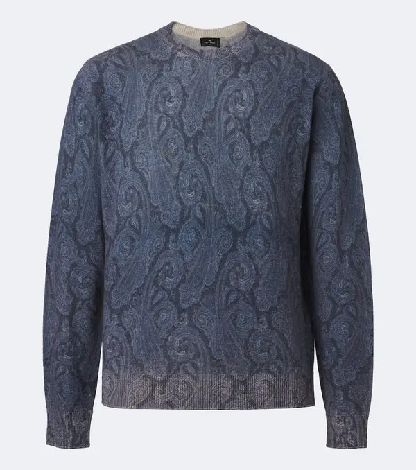 Etro Paisley Wool Sweater - Blue