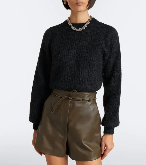 Max Mara Cropped Mohair And Wool-blend Sweater