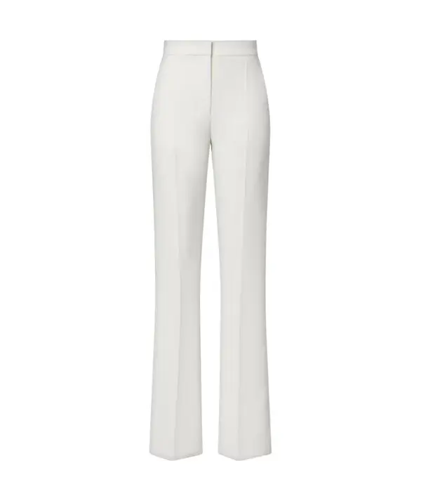 Max Mara Elegant Cady Straight-leg Pants - White
