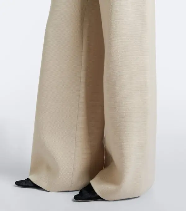 Max Mara Wool And Cashmere Wide-leg Pants