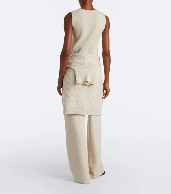 Max Mara Wool And Cashmere Wide-leg Pants