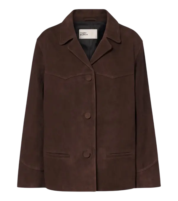 Tory Burch Suede Jacket - Brown