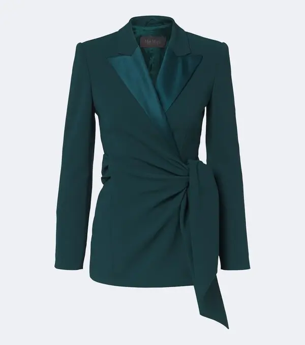 Max Mara Elegante Cady Wrap Blazer
