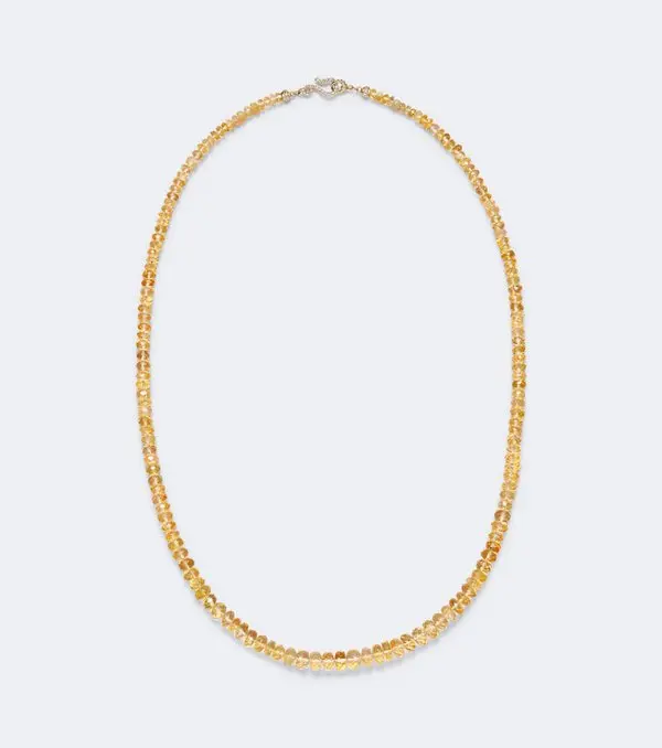 SUZANNE KALAN 18kt Pendant Necklace With Opals And Diamonds