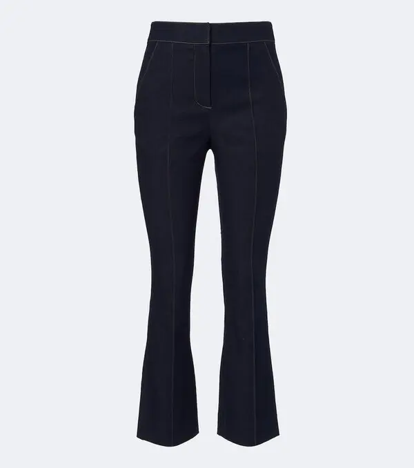 Veronica Beard Kimra Cropped Flared Jeans