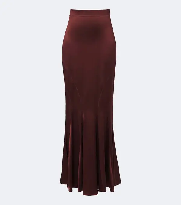 Max Mara Silk Satin Maxi Skirt