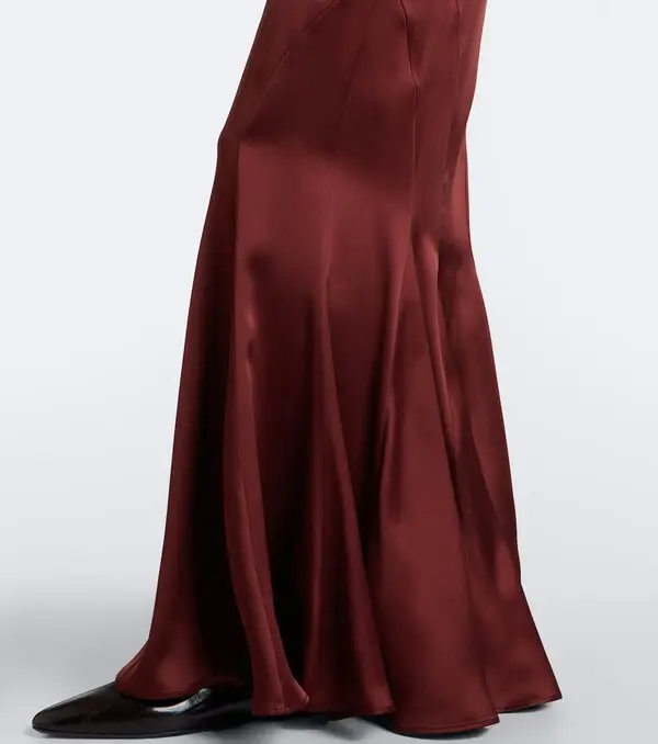 Max Mara Silk Satin Maxi Skirt