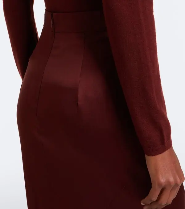 Max Mara Silk Satin Maxi Skirt