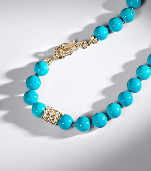 SUZANNE KALAN 18kt Necklace With Turquoise And Diamonds