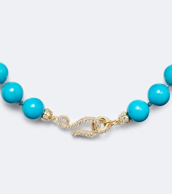 SUZANNE KALAN 18kt Necklace With Turquoise And Diamonds