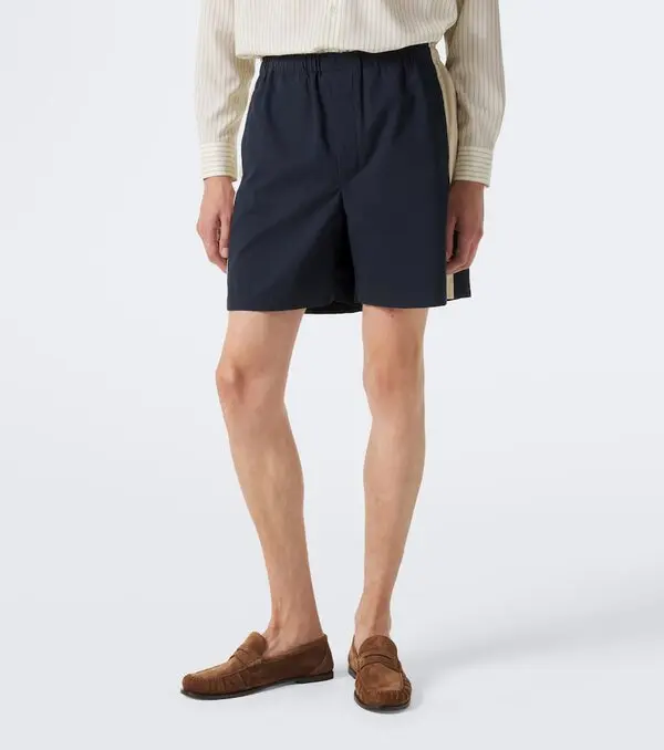 Saint Laurent Cassandre Cotton Canvas Shorts