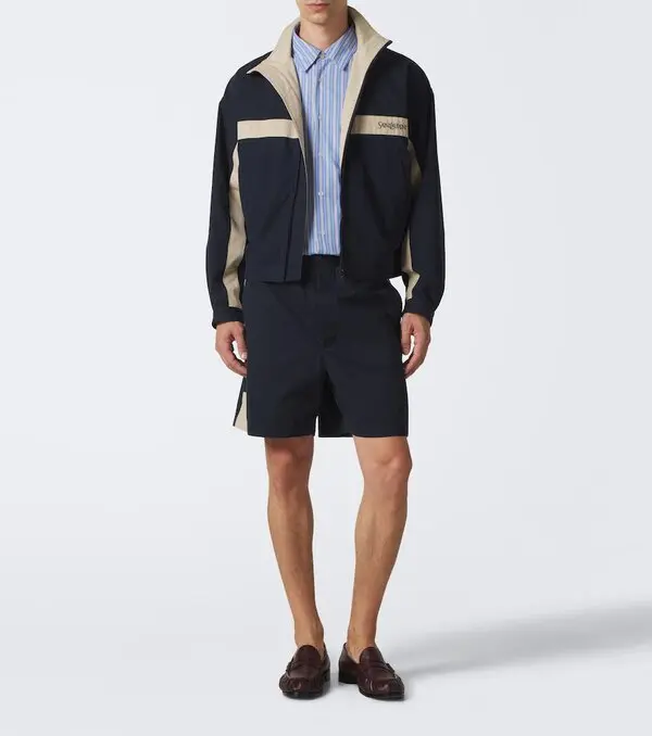 Saint Laurent Cassandre Cotton Canvas Shorts