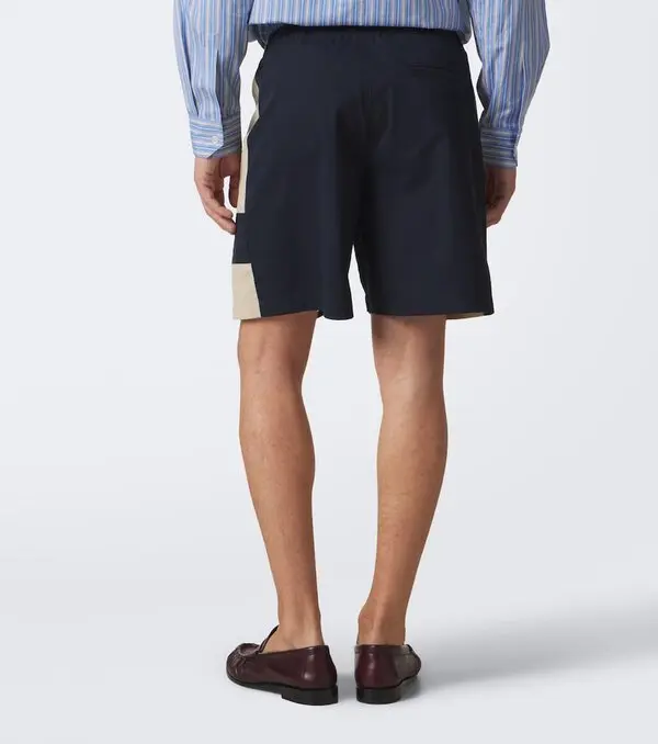 Saint Laurent Cassandre Cotton Canvas Shorts