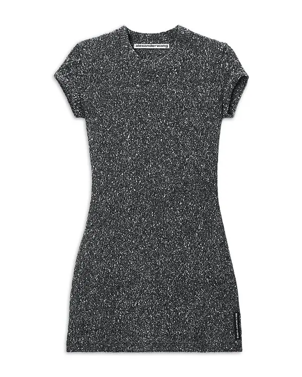 Alexander Wang Embellished Tweed Mini Dress