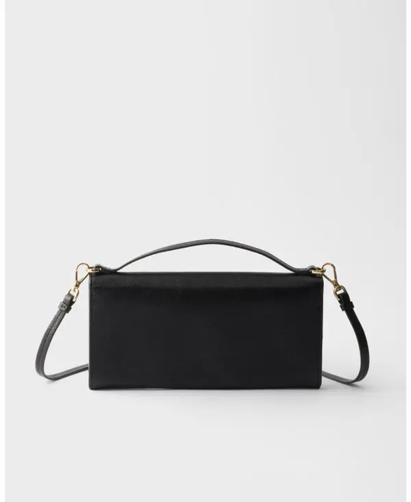 Prada Leather Wallet With Shoulder Strap