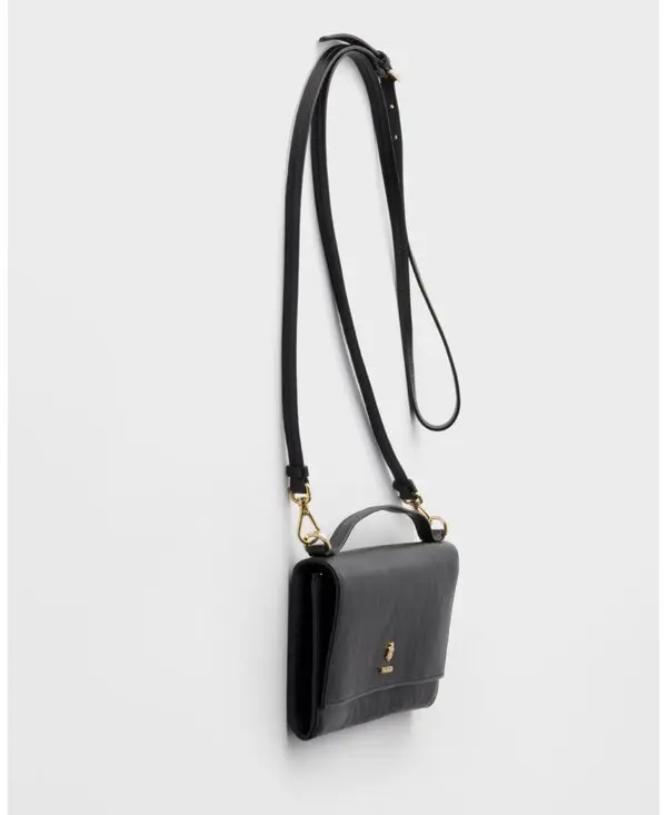 Prada Leather Wallet With Shoulder Strap