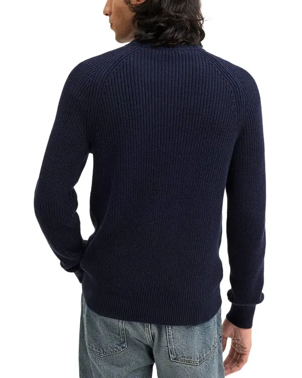 Madewell Cotton Shaker Stitch Crewneck Sweater - Deep Indigo
