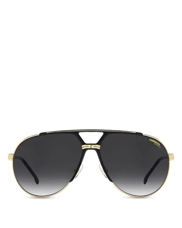 Carrera Eyewear Pilot Sunglasses, 64mm - Black