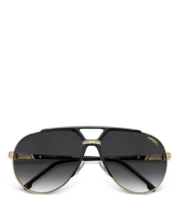 Carrera Eyewear Pilot Sunglasses, 64mm - Black