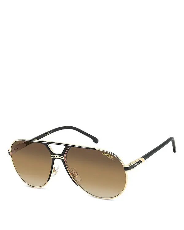 Carrera Eyewear Pilot Sunglasses, 64mm - Yellow