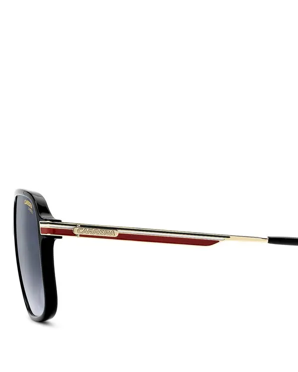 Carrera Eyewear Rectangular Double Bridge Sunglasses, 59mm