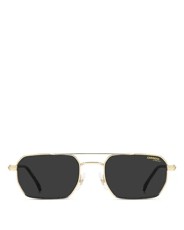 Carrera Eyewear Rectangular Double Bridge Sunglasses, 54mm